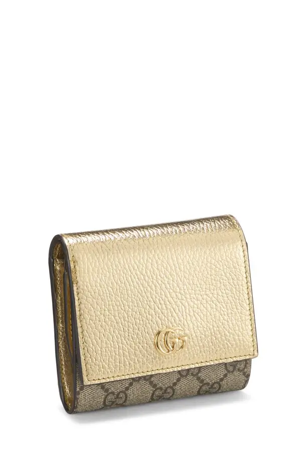 Gucci Gg Supreme Canvas Marmont Compact Wallet