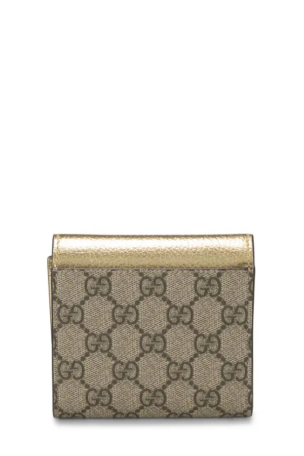 Gucci Gg Supreme Canvas Marmont Compact Wallet