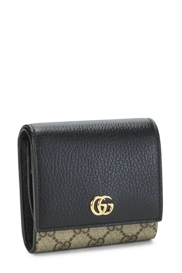 Gucci Gg Supreme Canvas Marmont Compact Wallet