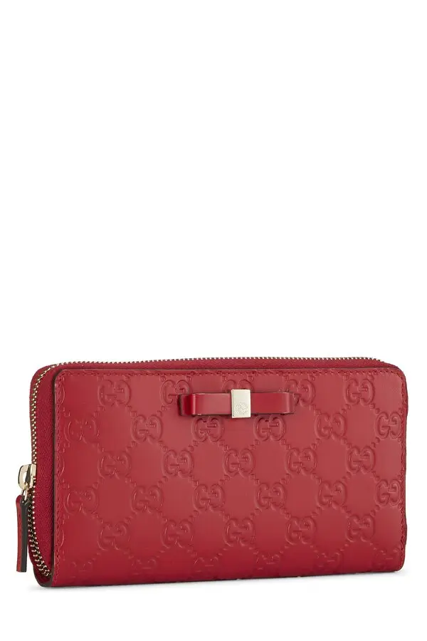 Gucci Ssima Bow Zip Around Wallet