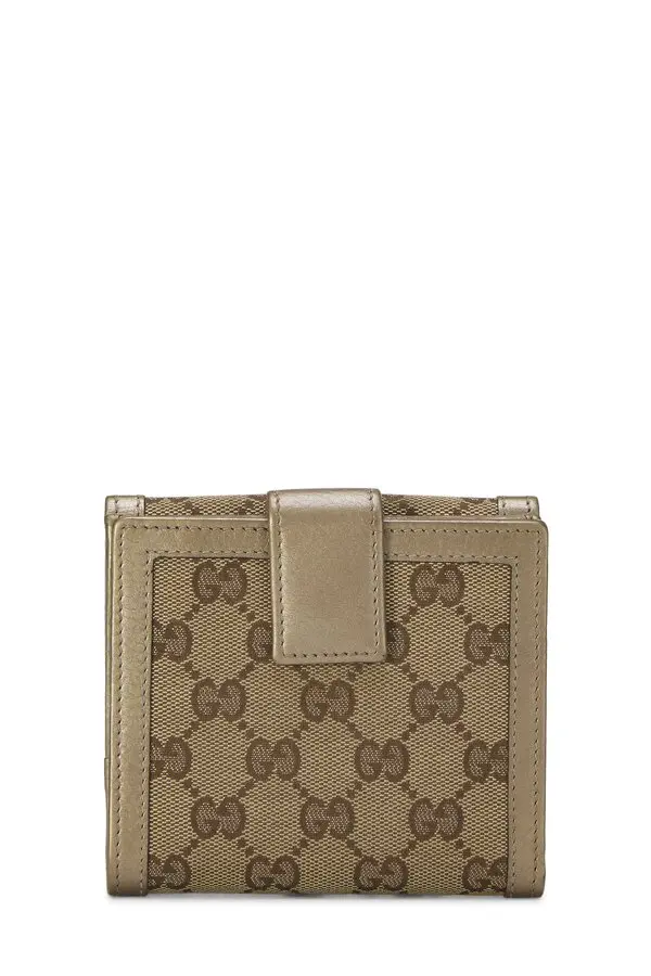 Gucci Original Gg Canvas Bamboo Bifold Wallet