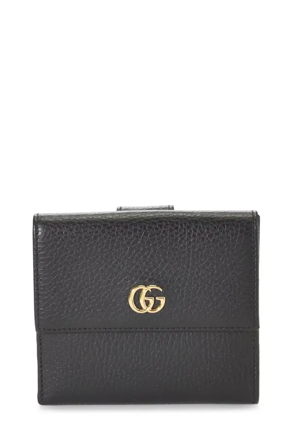 Gucci Grained Interlocking Gg French Flap Wallet