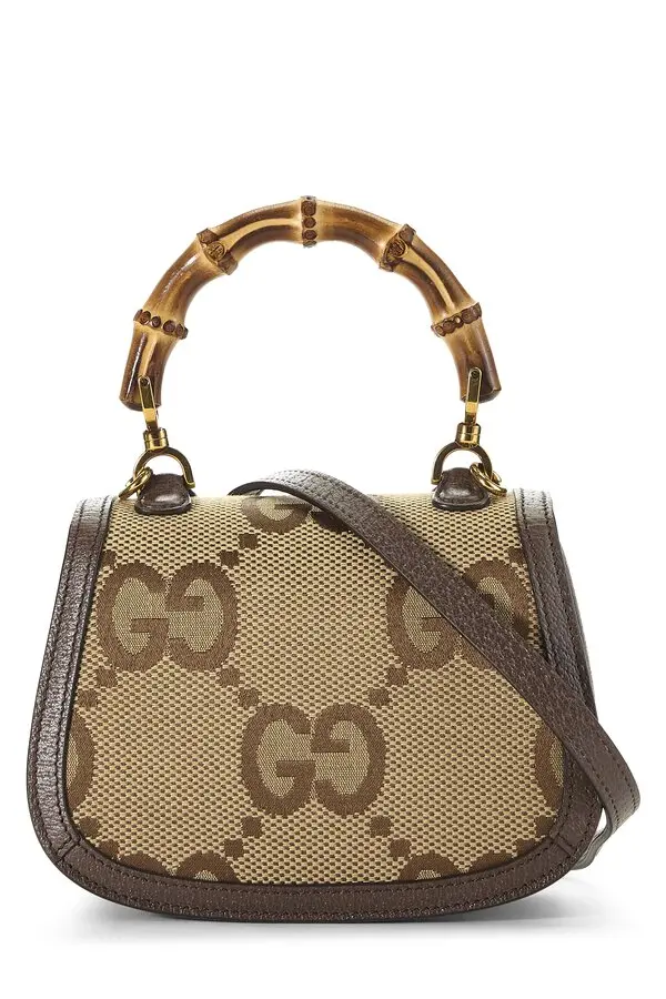 Gucci Jumbo Gg 1947 Bamboo Top Handle Bag