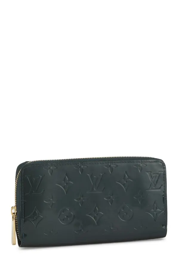 LOUIS VUITTON Vert Bronze Monogram Vernis Zippy Continental Wallet