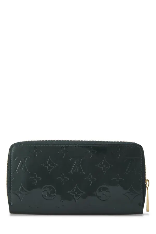 LOUIS VUITTON Vert Bronze Monogram Vernis Zippy Continental Wallet