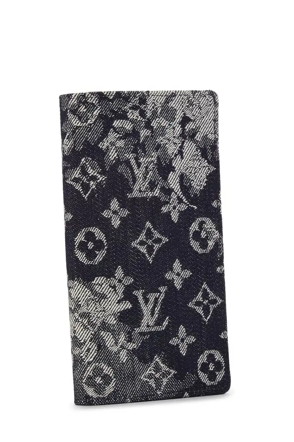 LOUIS VUITTON Monogram Tapestry Denim Brazza Wallet