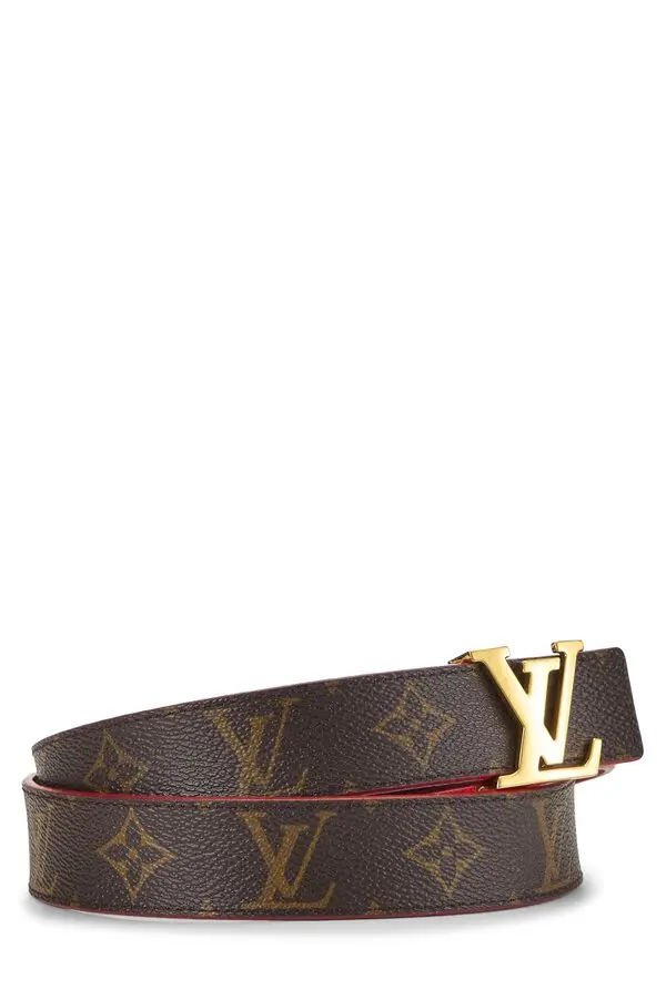 LOUIS VUITTON Monogram Canvas Initiales Reversible Ceinture 80 - Red