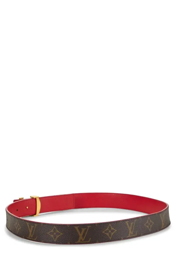 LOUIS VUITTON Monogram Canvas Initiales Reversible Ceinture 80