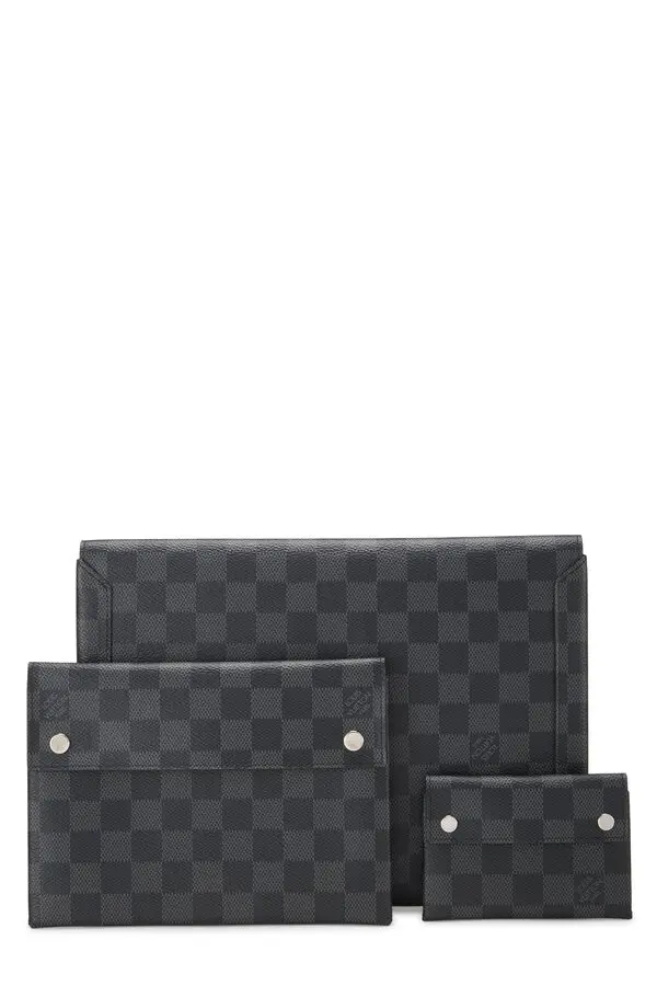 LOUIS VUITTON Damier Graphite Alpha Triple Pochette