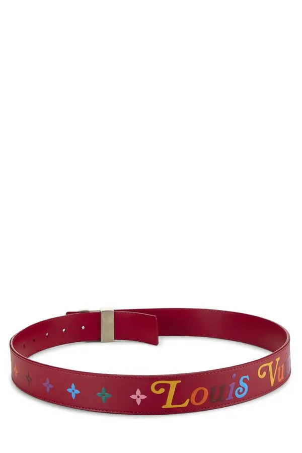 LOUIS VUITTON Calfskin New Wave Belt 85