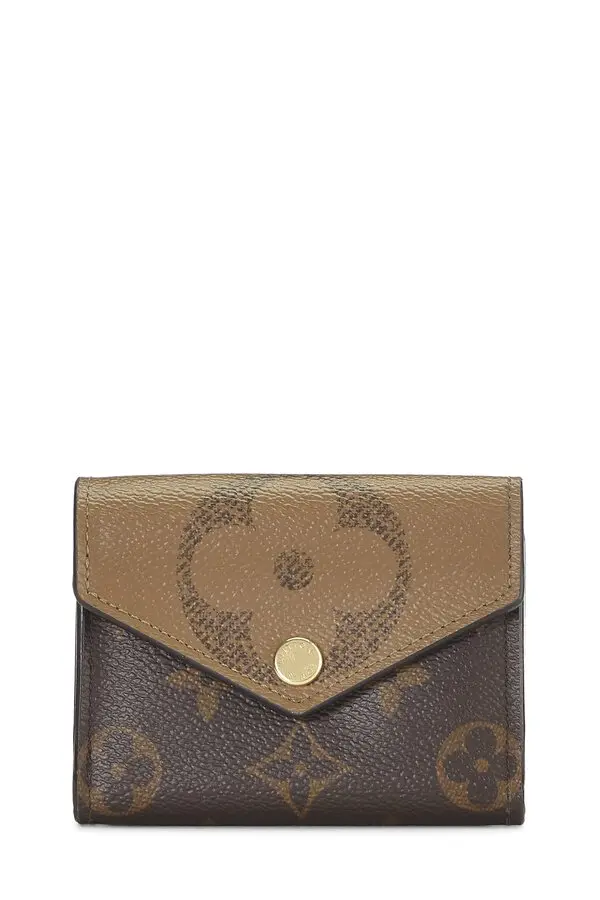 LOUIS VUITTON Monogram Reverse Giant Canvas Zoe Wallet - Brown