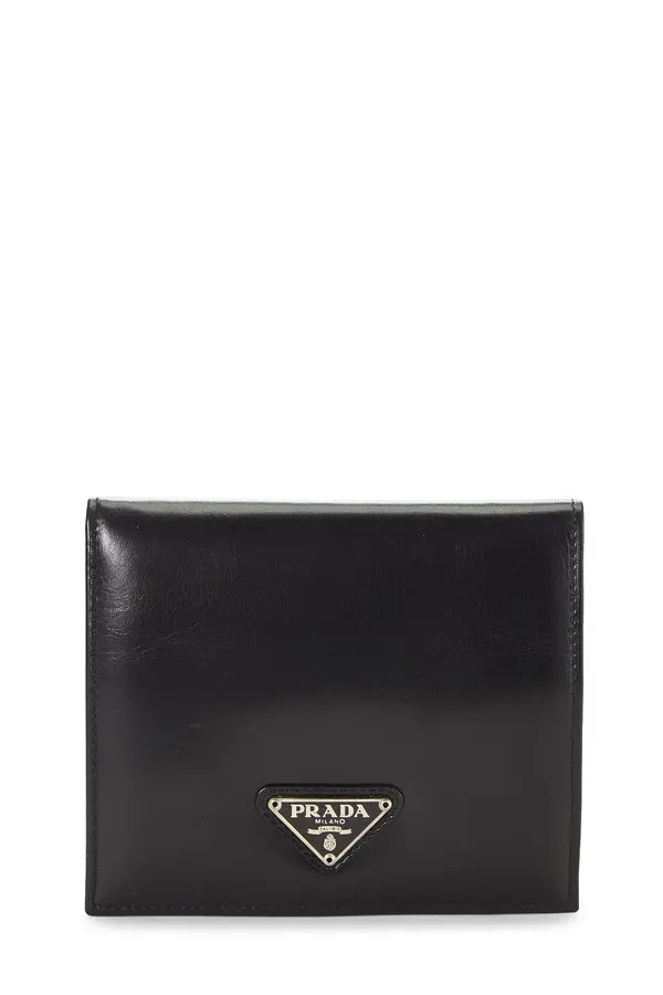 Prada Calfskin Bi-fold Wallet - Black