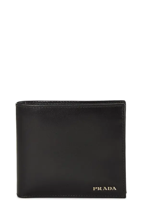 Prada Calfskin Bi-fold Wallet - Black