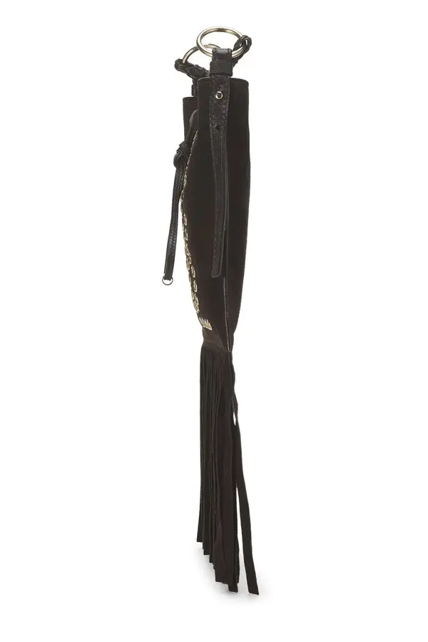 Saint Laurent Suede Studded Fringe Crossbody