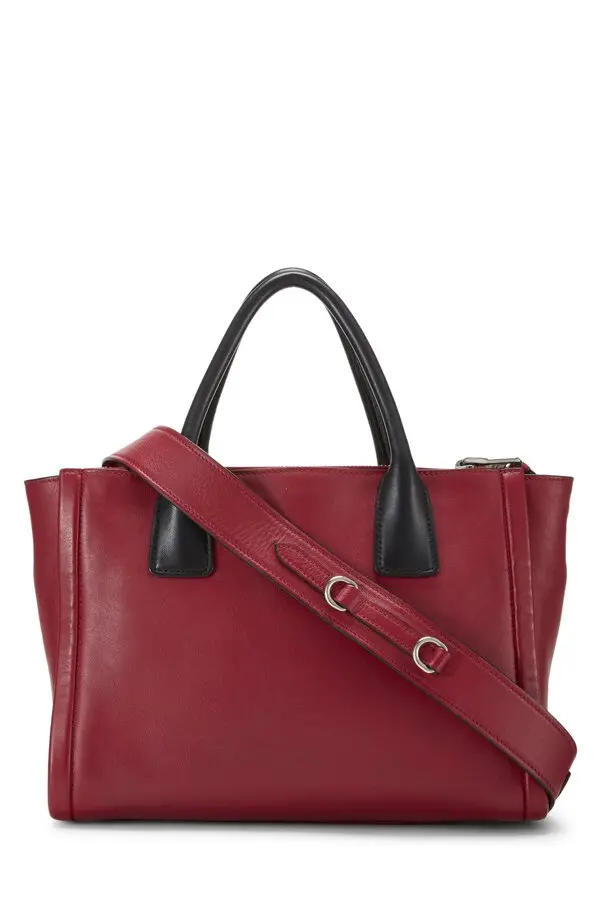 Prada Calfskin Belted Concept Double Zip Tote