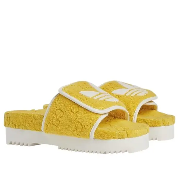 Adidas X Gucci Gg Platform Sandals - Yellow