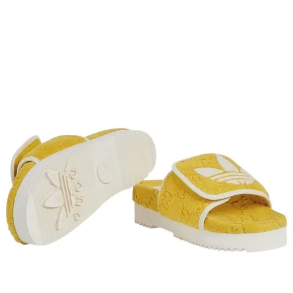 Adidas X Gucci Gg Platform Sandals - Yellow