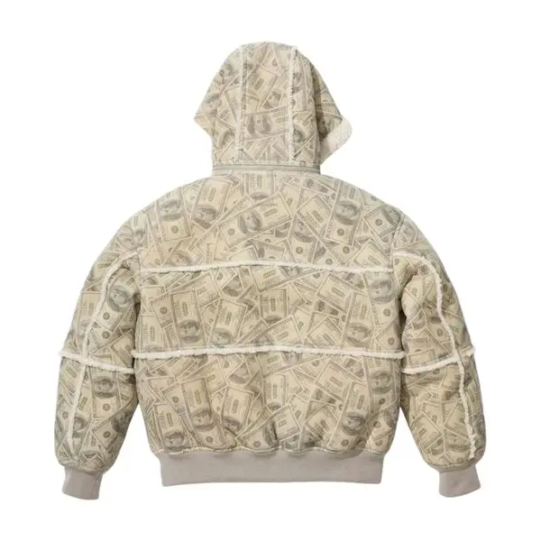 Supreme X Mm6 Maison Margiela Hooded Shearling Bomber Jacket - White