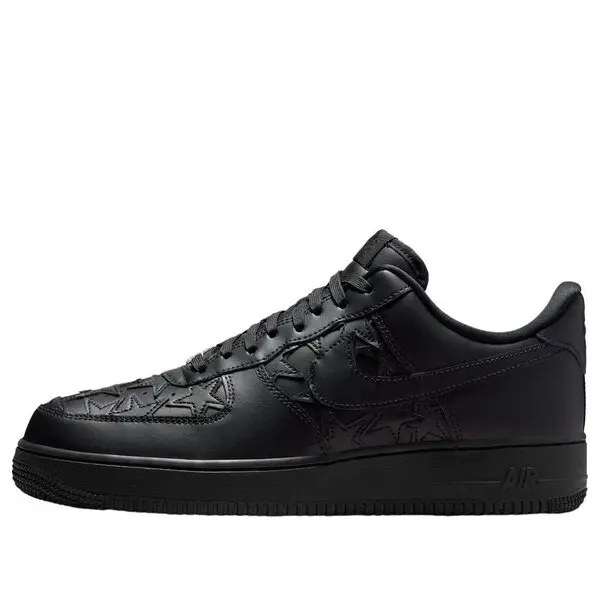 Nike Force 1 Low "black Stars" Sneakers - Black/metallic Silver