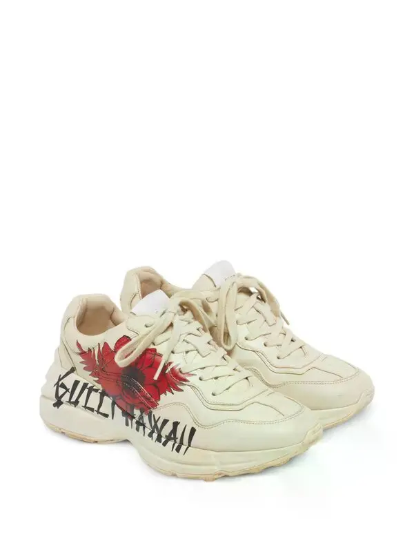 Gucci Rhyton Hawaii Sneakers - Neutrals