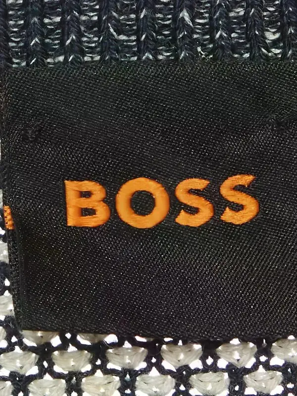 BOSS Two-tone Knit Crew Neck Sweater