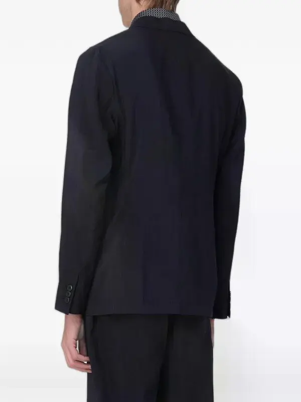 Armani Exchange Seersucker Single-breasted Blazer