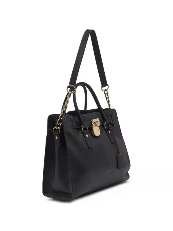 Michael Kors Hamilton Leather Tote Bag - Black
