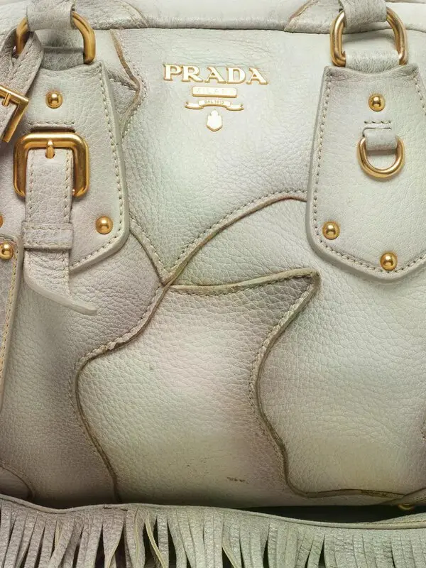 Prada Patchwork Fringe-trimmed Bowler Bag