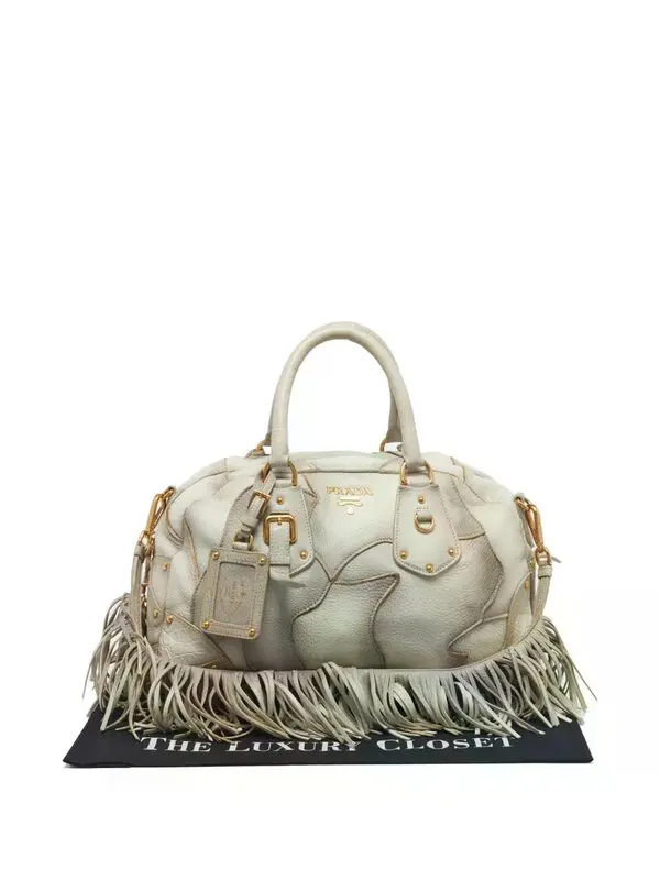 Prada Patchwork Fringe-trimmed Bowler Bag