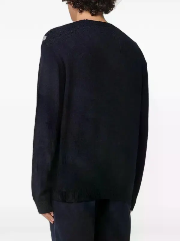 Emporio Armani Geometric Pattern Crew Neck Sweater