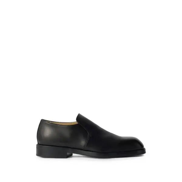 LEMAIRE Leather Slip-on Loafers - Black