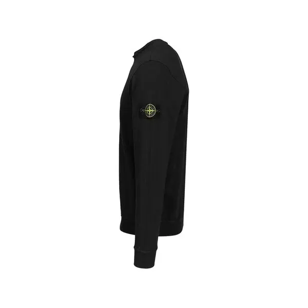 Stone Island Crew Neck Long Sleeve Sweatshirt - Black