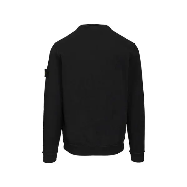 Stone Island Crew Neck Long Sleeve Sweatshirt - Black