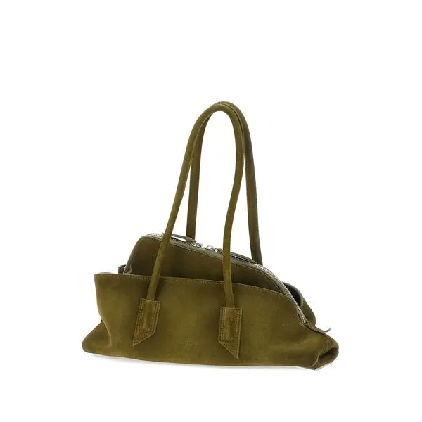 Attico Olive Suede Shoulder Bag - Green