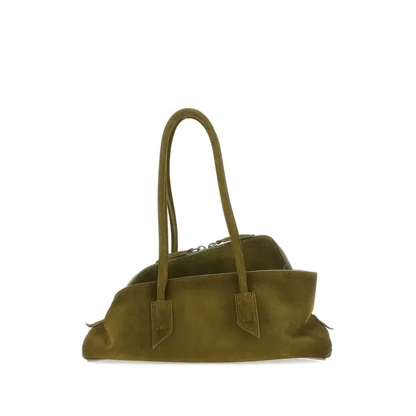 Attico Olive Suede Shoulder Bag - Green