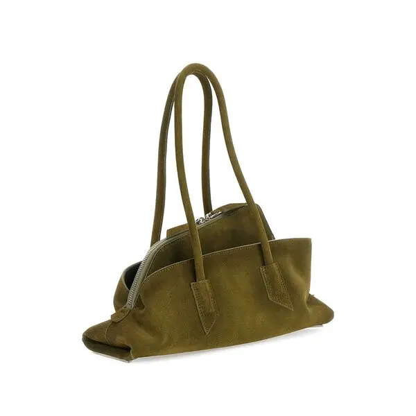 Attico Olive Suede Shoulder Bag - Green