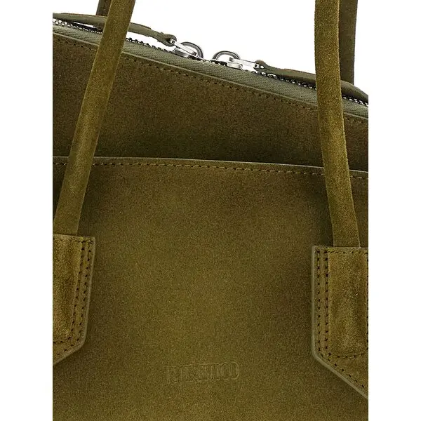Attico Olive Suede Shoulder Bag - Green