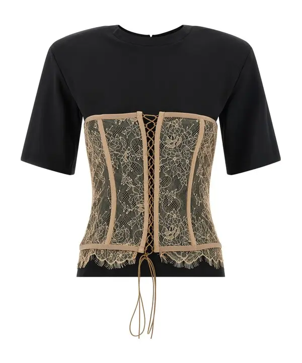 Giuseppe Di Morabito Crewneck Bustier T-shirt - Black