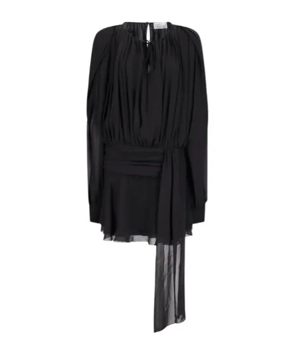 Giuseppe Di Morabito Long Sleeved Draped Mini Dress