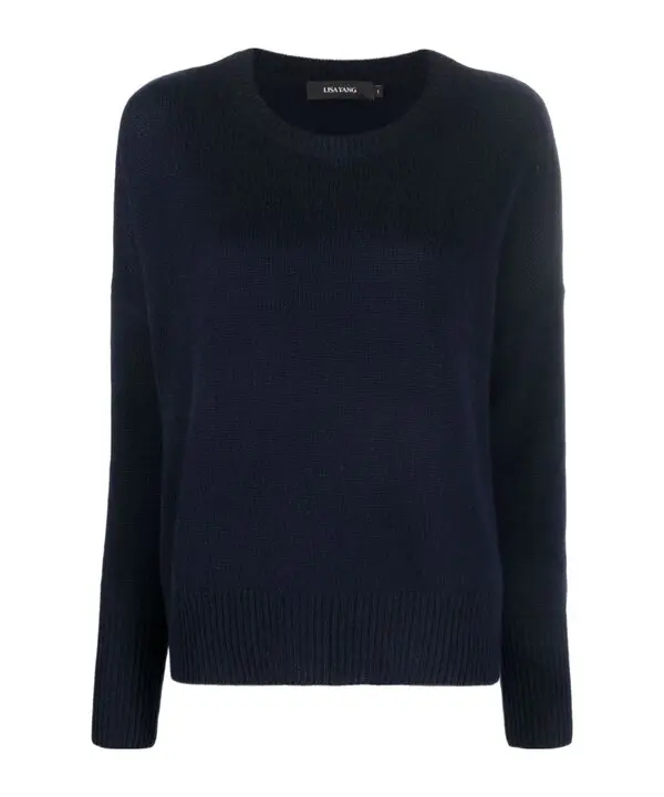 LISA YANG Mila Round Neck Jumper - Black
