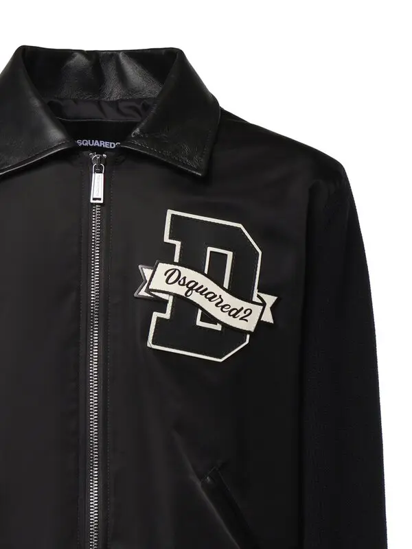 Dsquared2 Logo-patch Panelled Bomber Jacket