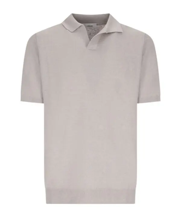 LARDINI Polo-neck T-shirt - Gray