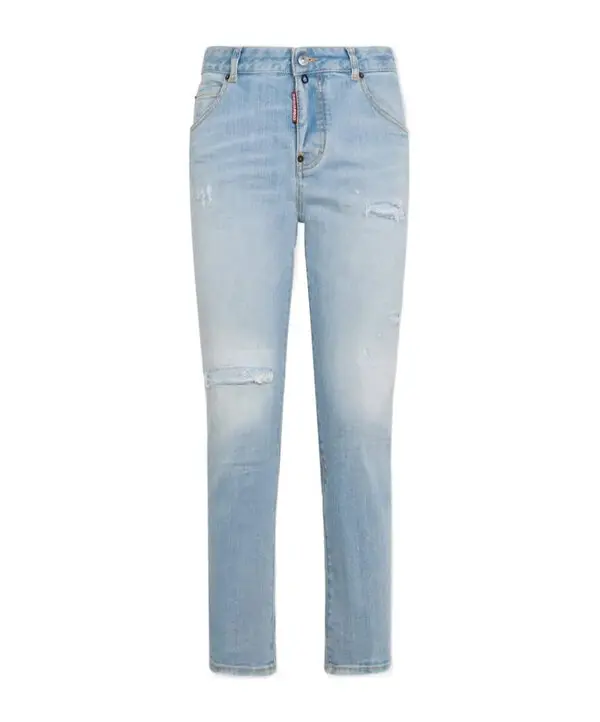Dsquared2 Super Bleached Stretch Teddy Jeans