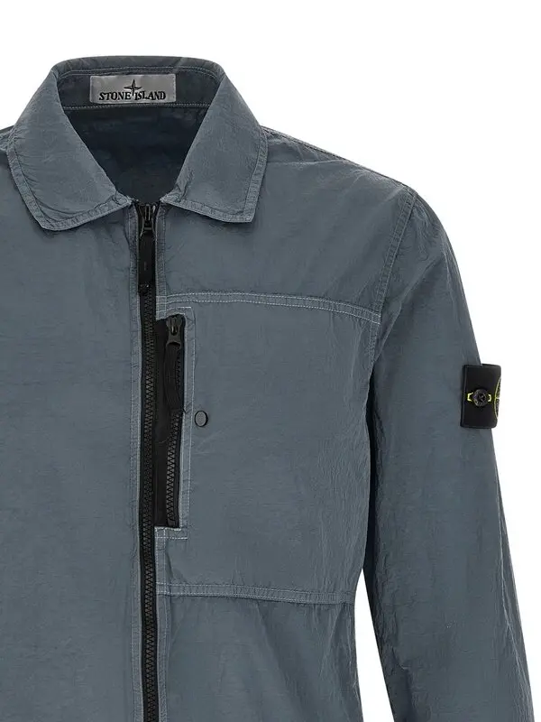 Stone Island Logo Patch Zip-up Jacket