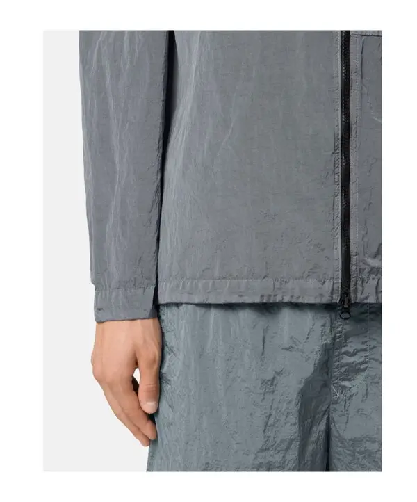 Stone Island Regular-fit Zip-up Overshirt With Chest Pocket