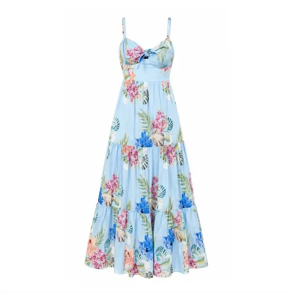 Yumi Kim Stassi Linen Maxi Dress - Blue