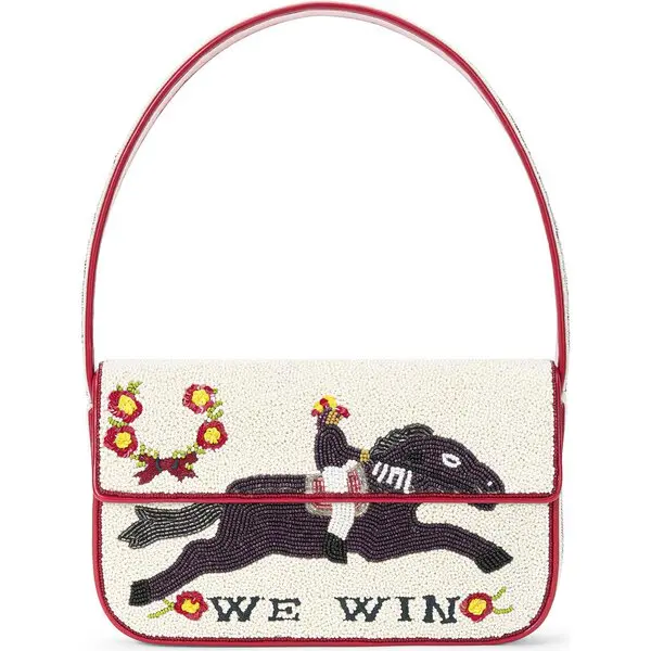 Staud Tommy Beaded Shoulder Bag - Derby