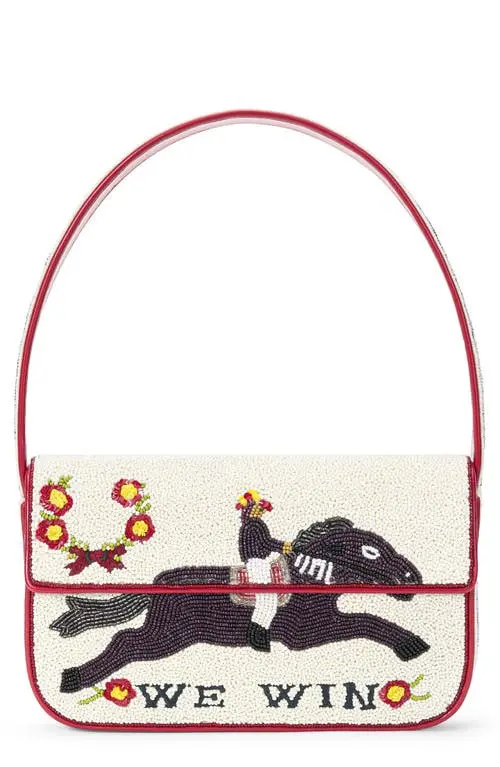 Staud Tommy Beaded Shoulder Bag - Derby