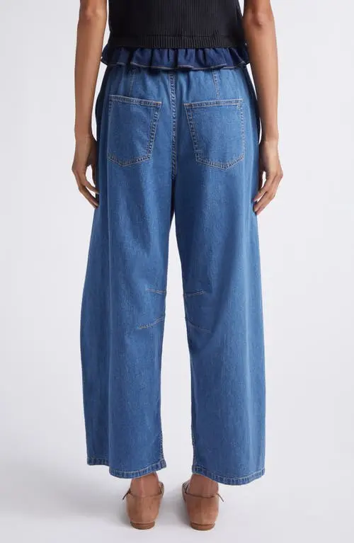 Cinq À Sept Brooks Barrel Leg Drawstring Ankle Jeans