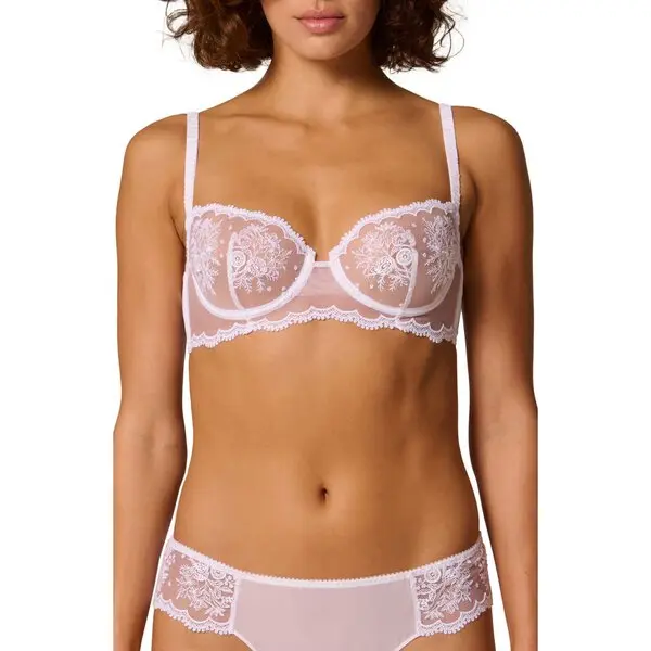 Simone Perele Intrigue Sheer Underwire Demi Bra - White